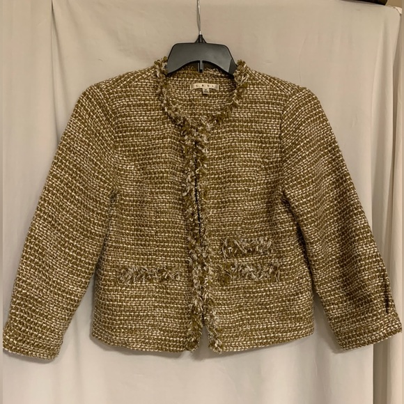 CAbi | Jackets & Coats | Gold Tweed Jacket Medium | Poshmark